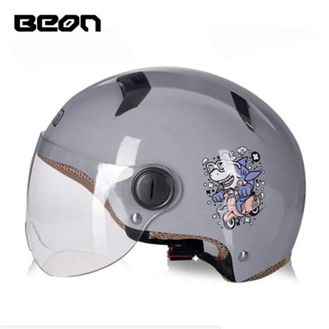 Beon 만화 오토바이 헬멧 어린이 귀여운 전기 자전거 부모 자식 반 얼굴 안전 헬멧 Casco Capacete