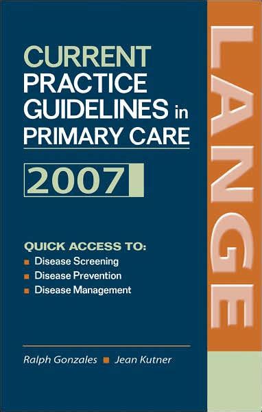 Current Practice Guidelines In Primary Care Edition 7 By Ralph