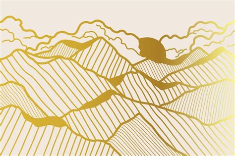 그라데이션 황금 선형 배경 무료 벡터