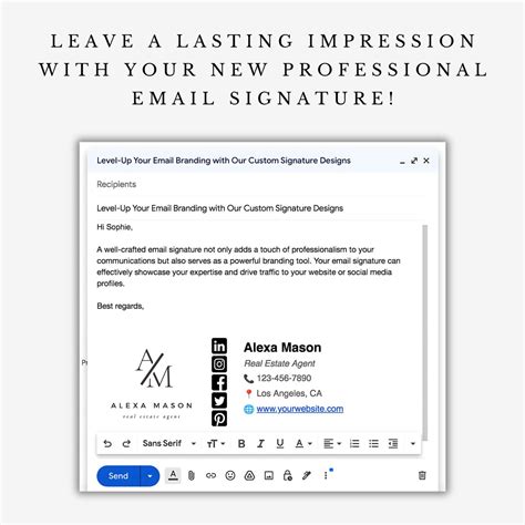 Gmail E Mail Signature Template Clickable Email Signature Gmail Clickable Link Icon