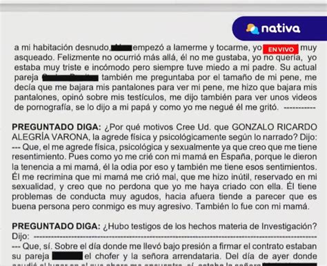 Gonzalo Alegría Fue Denunciado Por Su Hijo “me Ha Propuesto Hacer Un