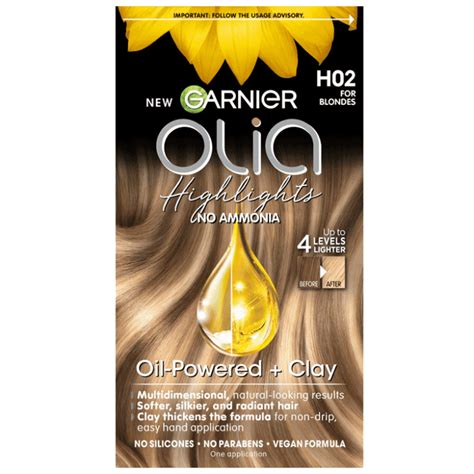 The Olia Ammonia Free Highlight Kit Blonde H02 Garnier