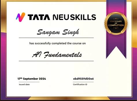 Sangam Singh On Linkedin Ai Tataneuskills Swayamplus