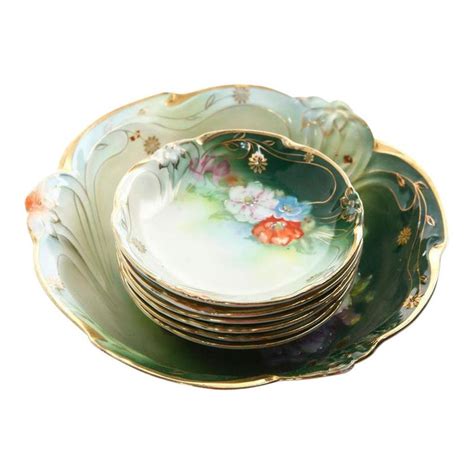 Vintage Bavaria Bone China Tableware Bowls And Dishes 7 Piece Set