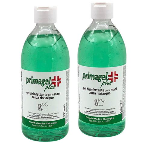 Gel Disinfettante Mani 2 Flaconi Da 500ml Cadauno Igienizzante Gel