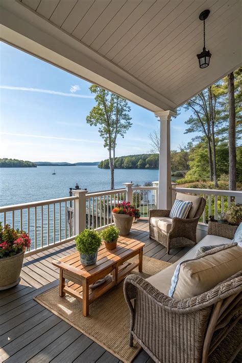 18 Inspiring Lake House Front Porch Ideas