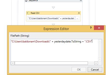 How To Use Variable In Read Csv Activity Inside File Path Help UiPath Community Forum