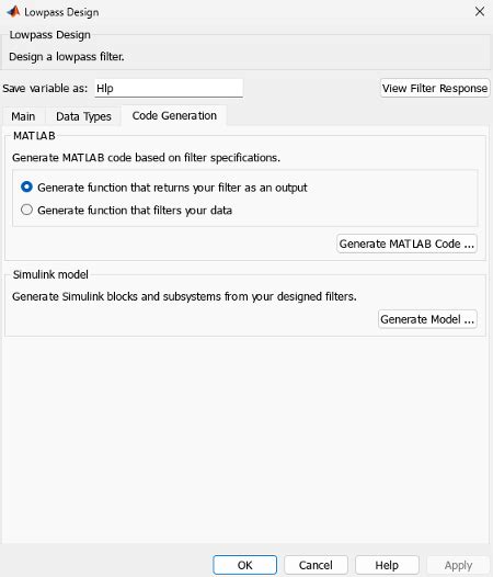 Filterbuilder Interactive Filter Design Matlab