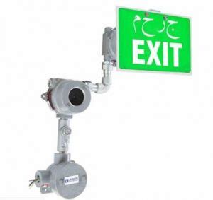 LED Exit Sign Uses Battery Backup During Power Outages Retrofit