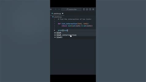 Find The Intersection Python Pythonprogrammingcodinglearnpython