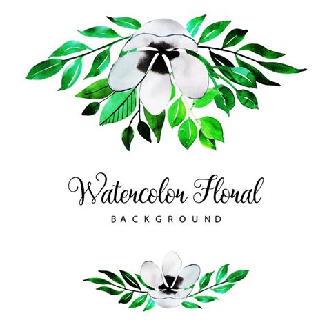 Aquarelle Bouquets Floraux Vecteur Premium