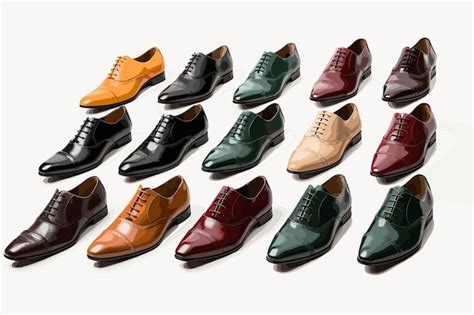 Diferentes Tipos De Zapatos De Mujer De Otoño De Cuero Sobre Un Fondo