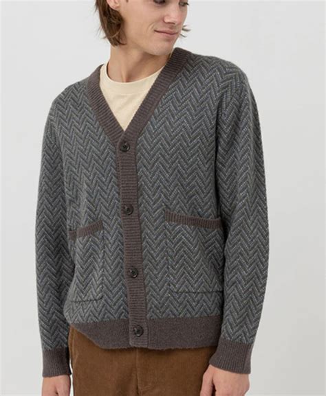 Mohair Herringbone Cardigan Rhythm Walrus Surfshop En