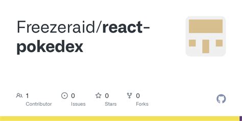 GitHub Freezeraid React Pokedex