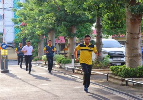 Polresta Bandar Lampung Gelar Tes Kesamaptaan Jasmani Berkala Semester I Tahun