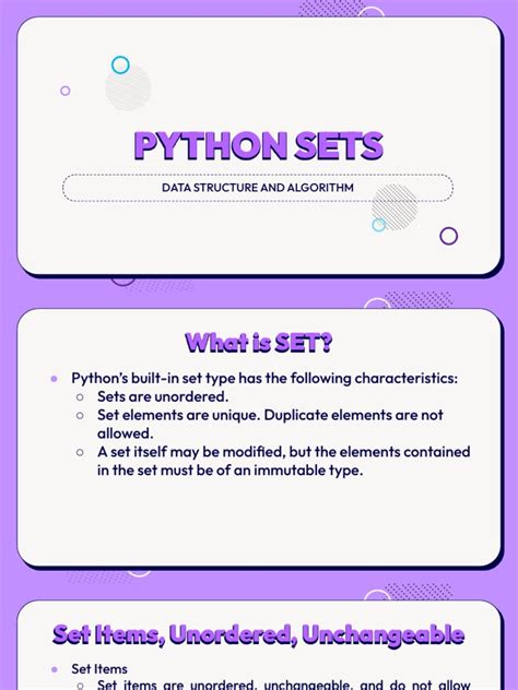 Python Sets Pdf Data Type Applied Mathematics