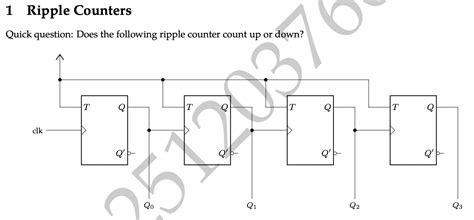 Solved 1 Ripple Counters Quick Question Does The Following Chegg Com