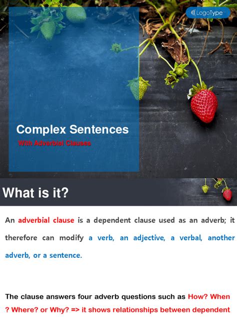Complex Sentences Adverbial Clause Pdf