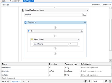 Excel Application Scope Is Not Able To Execute The Process It Is