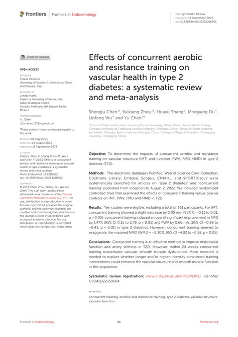 Pdf Effects Of Concurrent Aerobic And Resistance Training On Vascular