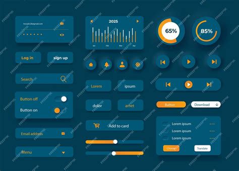 Premium Vector Ui Ux Kit For Apps And Website Ui Design With Gradient