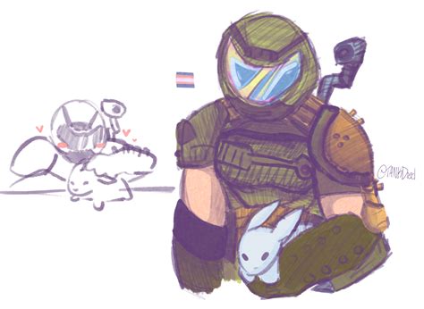 Doomguy And Daisy By Tankdied On Newgrounds