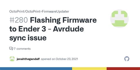 Flashing Firmware To Ender 3 Avrdude Sync Issue · Issue 280