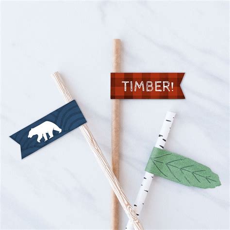 Printable Straw Flag Etsy