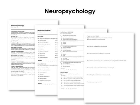 Neuropsychology Teaching Resources