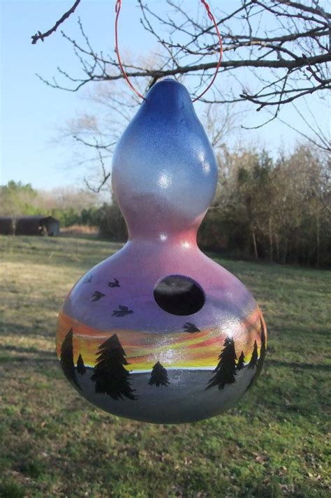 Hand Painted Gourds Decorative Bird Feeder