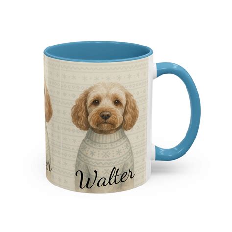 Custom Cockapoo Mug Two Tone 11oz Dog Mug Personalised Cockapoo