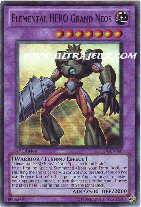 Carte Yu Gi Oh Elemental Hero Grand Neos Lcgx En060