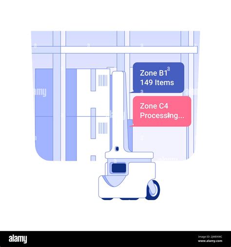 Inventory Robots Isolated Concept Vector Illustration Autonomous