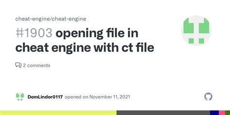opening file in cheat engine with ct file · issue 1903 · cheat engine