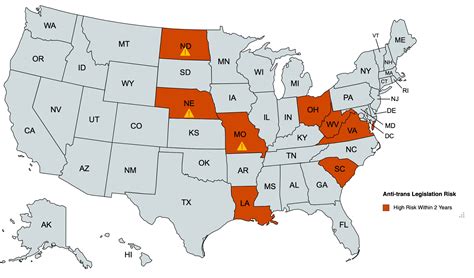 April Anti Trans Legislative Risk Map By Erin Reed