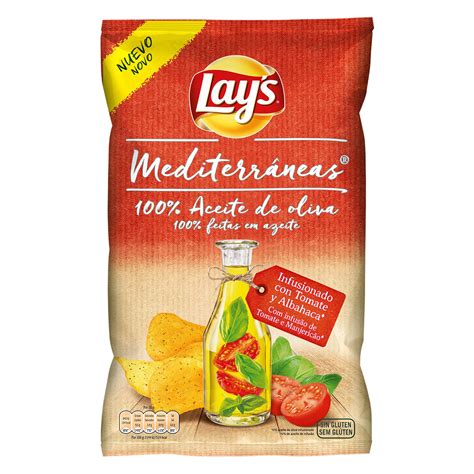 Patatas fritas mediterráneas en aceite de oliva Lay s sin gluten 140 g