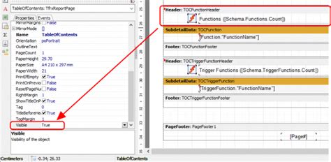 removing the functions listing and details from db doc pdf and word