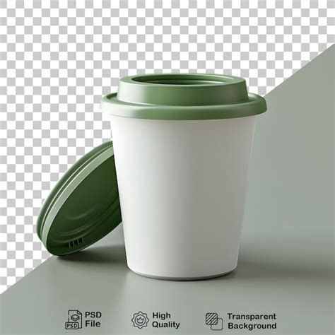 투명한 배경에 고립 된 플라스틱 커피 컵 모 프리미엄 Ai 생성 Psd