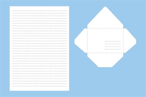 Plantilla De Conjunto De Escritura De Cartas Plantillas De Sobres Y