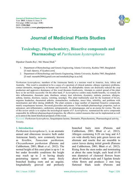 Pdf Toxicology Phytochemistry Bioactive Compounds And Pharmacology