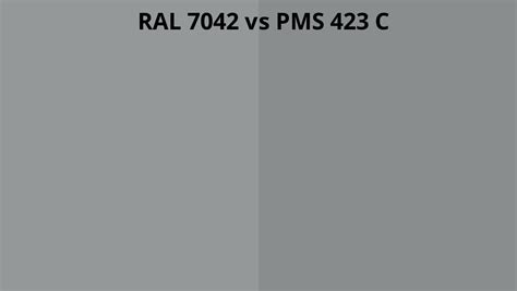 Ral 7042 Vs Pms 423 C Ral Colour Chart Uk