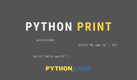 Output Data To Your Screen With Python S Print Function Python Land Tutorial