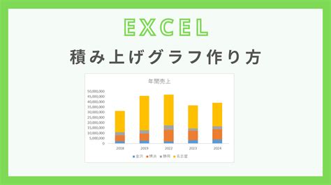 【エクセル】積み上げグラフの作り方！ 瞬習エクセルアカデミー