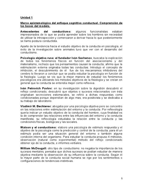 Bases T Cog Cond Final Aprobado Pdf Behaviorismo Sicología