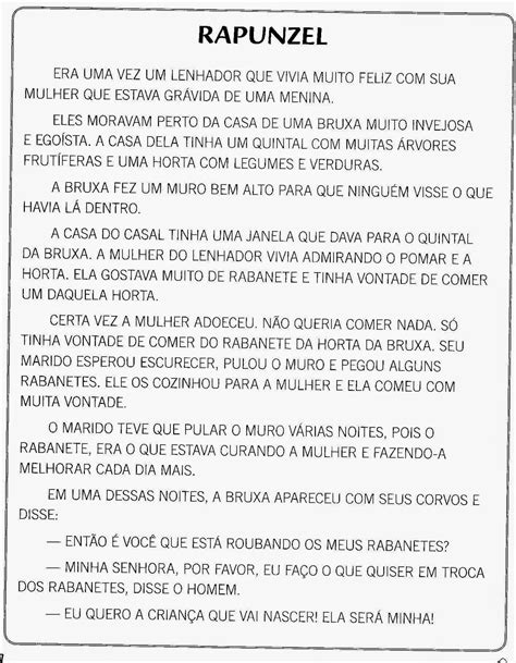 Resumo Da Hist Ria Rapunzel Librain
