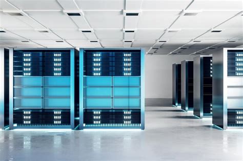 Premium Photo Modern Server Room Background