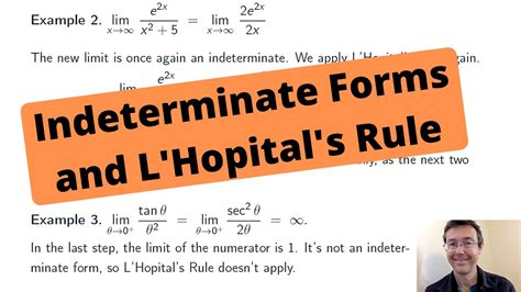 Indeterminate Forms And L Hopital S Rule YouTube