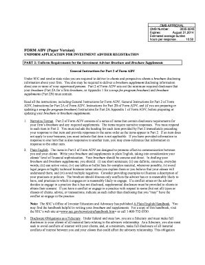 Fillable Online Sec Form Adv Part Ii Fax Email Print PdfFiller