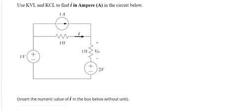 Answered Use KVL And KCL To Find I In Ampere A Bartleby