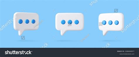 3d Speech Bubble Icons Isolated On Stock Vector Royalty Free 2288494977 Shutterstock